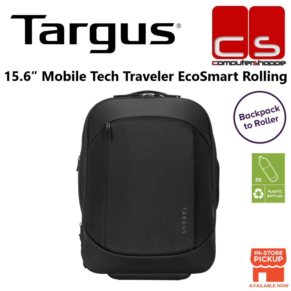 Targus 15.6” Mobile Tech Traveler EcoSmart Rolling Backpack - TBR040GL ...