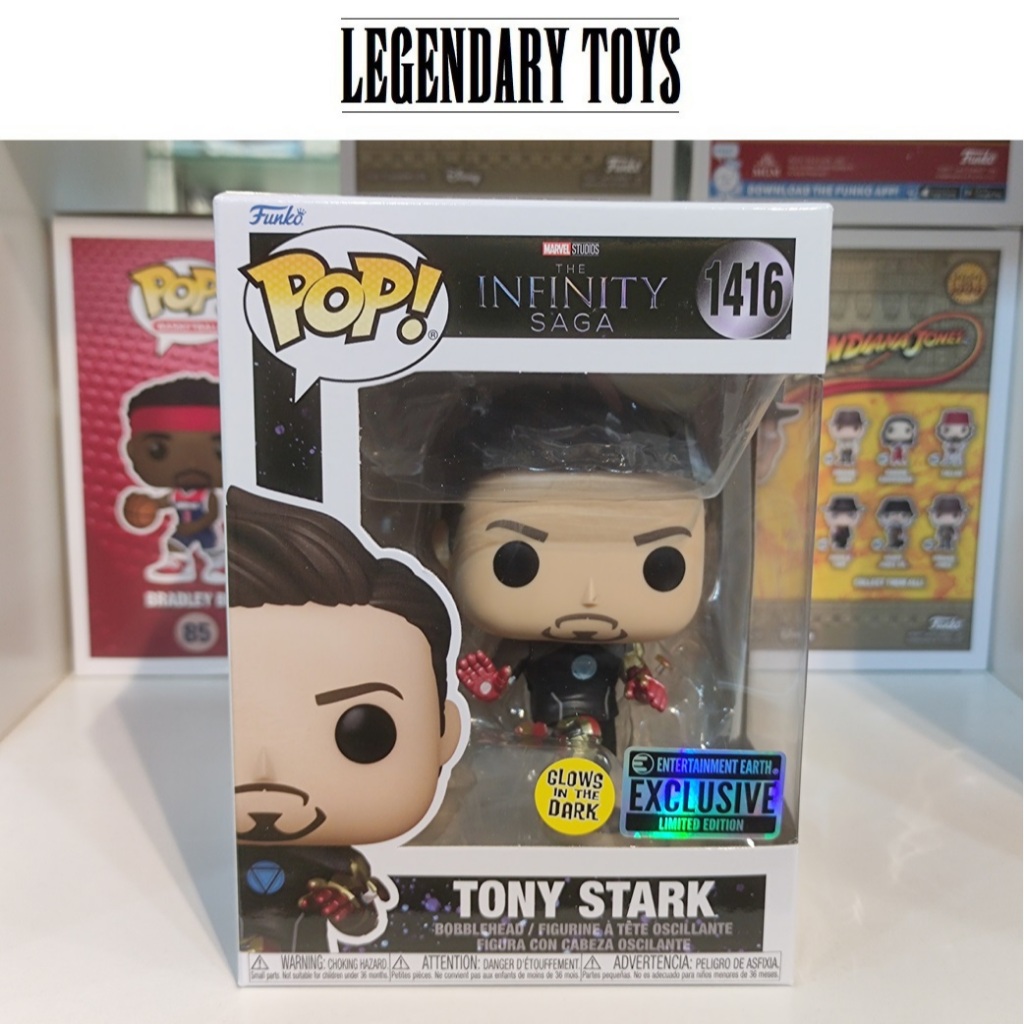 Funko Pop! Marvel #1416 The Infinity Saga Tony Stark GITD Entertainment ...