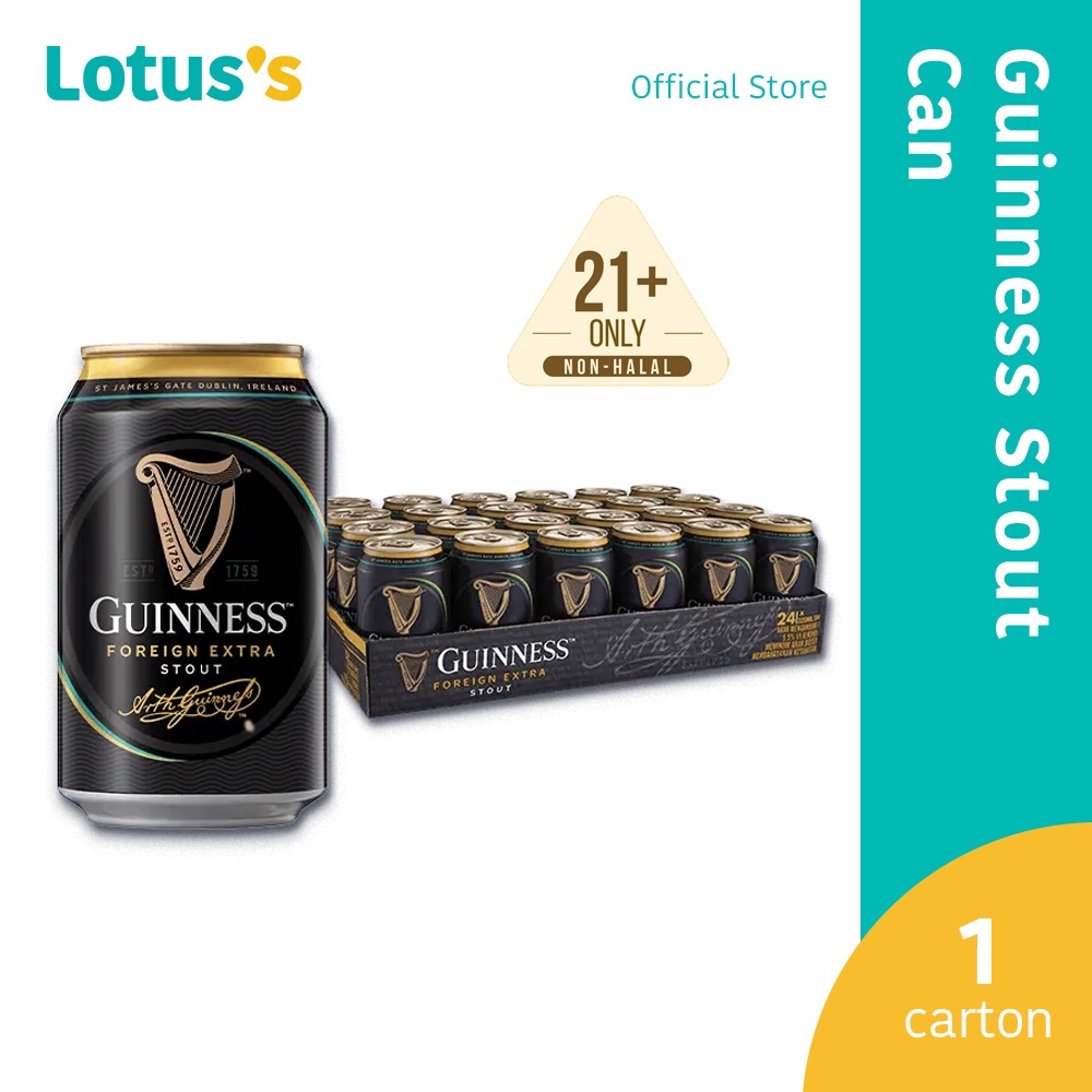 Guinness Stout Can 320ml x 4 cans x 6 packs (1 Carton) | Shopee Malaysia