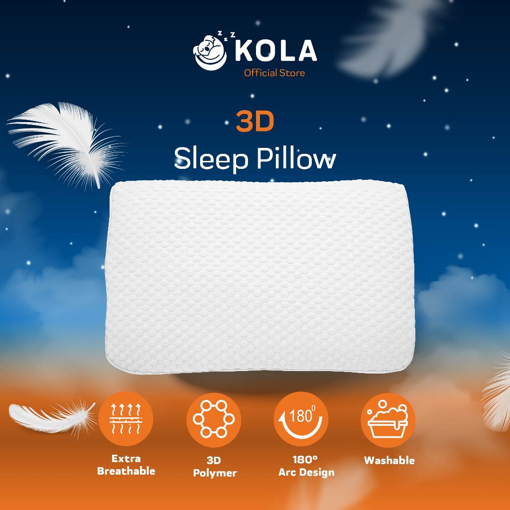 KOLA 3D Sleep Polymer Arc Design Cervical Spine Support Pillow | Shopee Malaysia