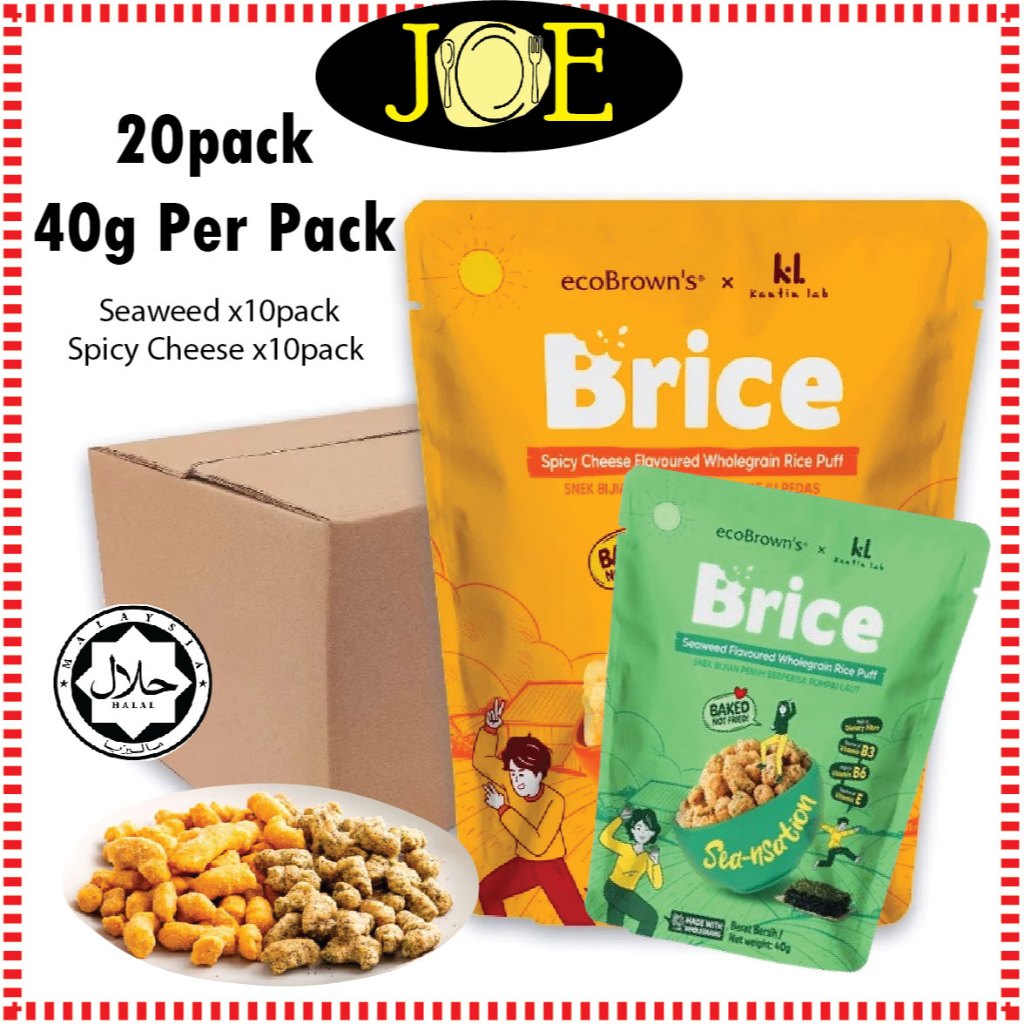 ecoBrown’s Brice Spicy Cheese Seaweed Flavoured Wholegrain Rice Puff ...