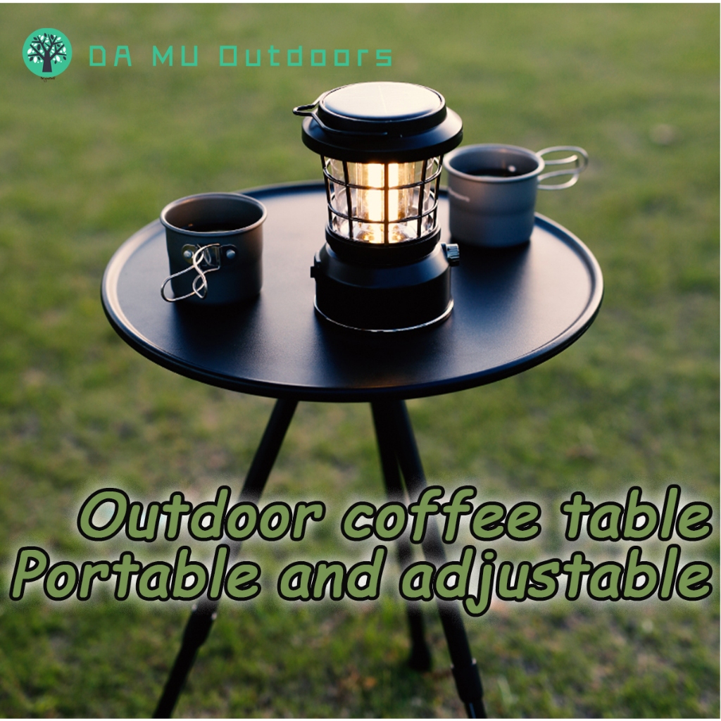 Outdoor Camping Round Table Round Adjustable Height Camping Small Round ...