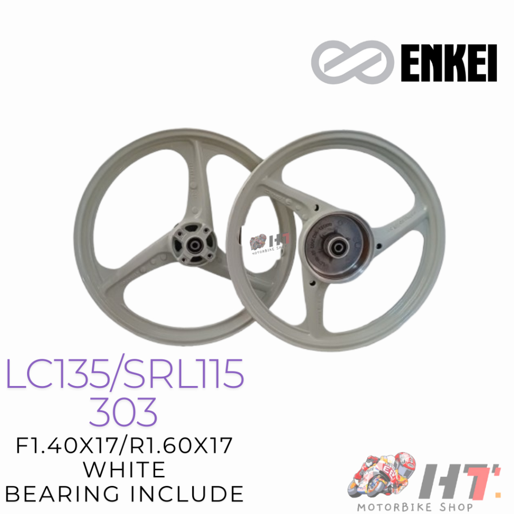 🔥SPORT RIM ENKEI 3 BATANG FULL CHOP LC135 SRL115 SR110 HITAM PUTIH 303 ...