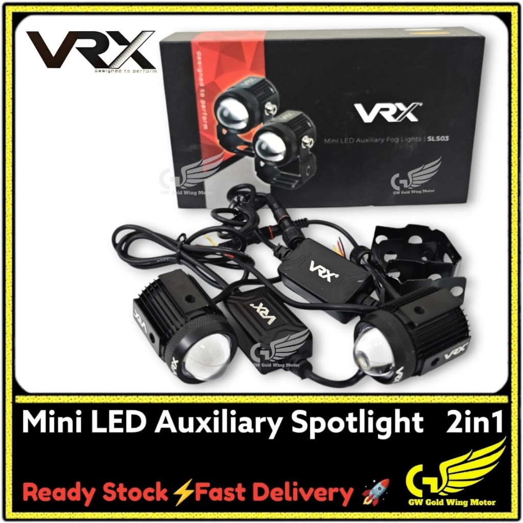 VRX SLS03 Motorcycle Headlight High Low Light Mini Riding Light Spotlight Waterproof Switching ...