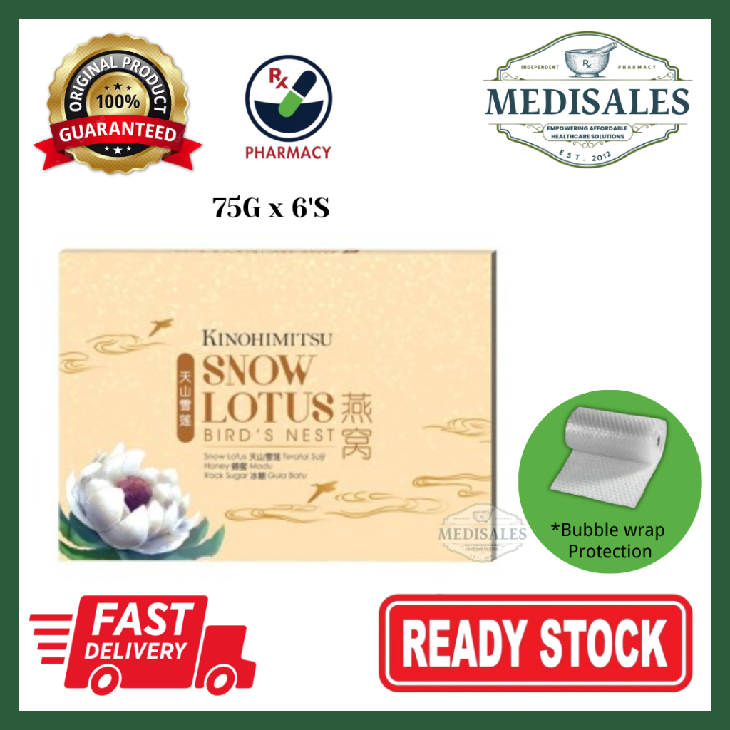 KINOHIMITSU SNOW LOTUS BIRD'S NEST 75G X 6'S (EXP 02/2027) | Shopee Malaysia
