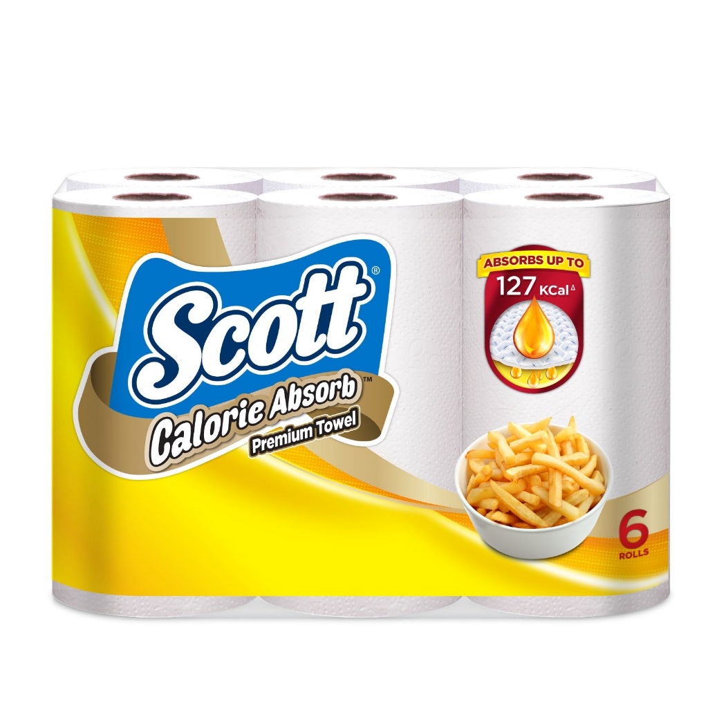 SCOTT Calorie Absorb Premium Towel 60S X 6 | Shopee Malaysia