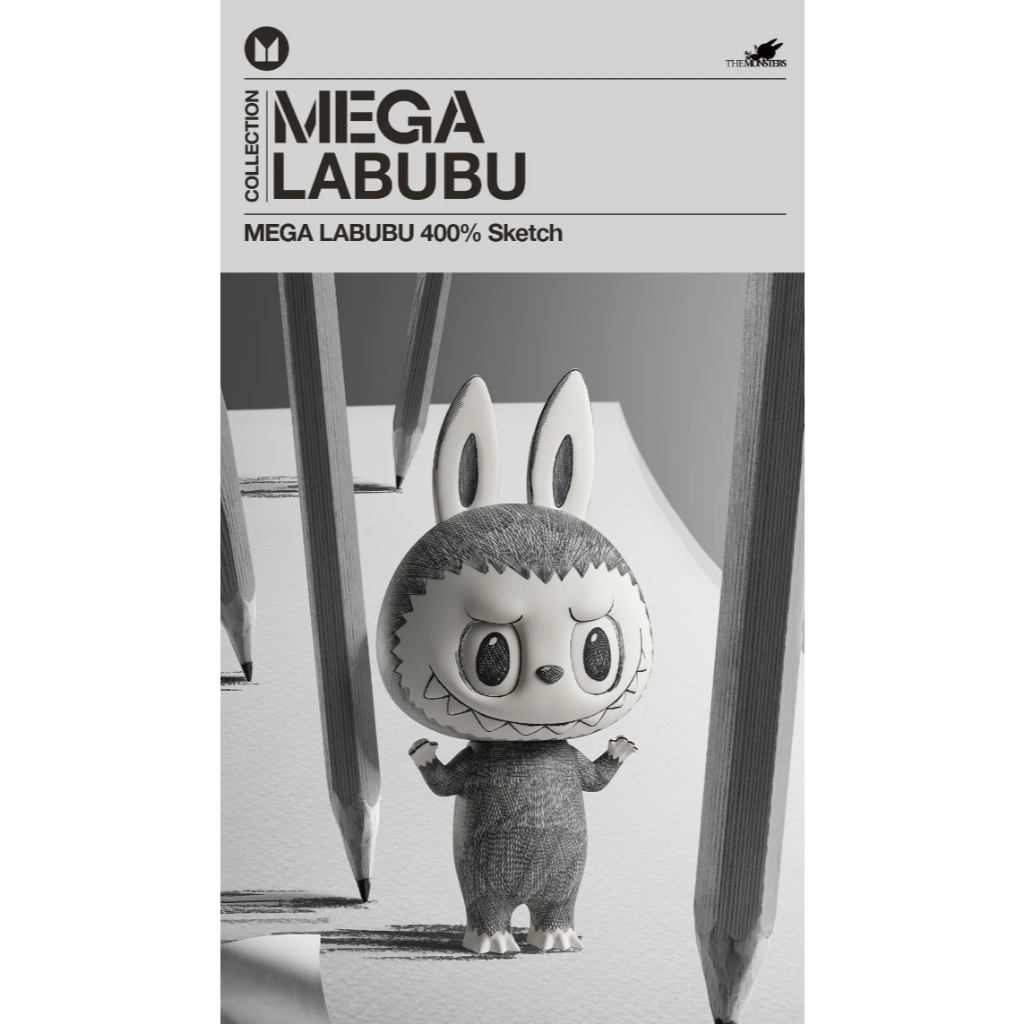 Pop Mart MEGA LABUBU 400% Sketch | Shopee Malaysia