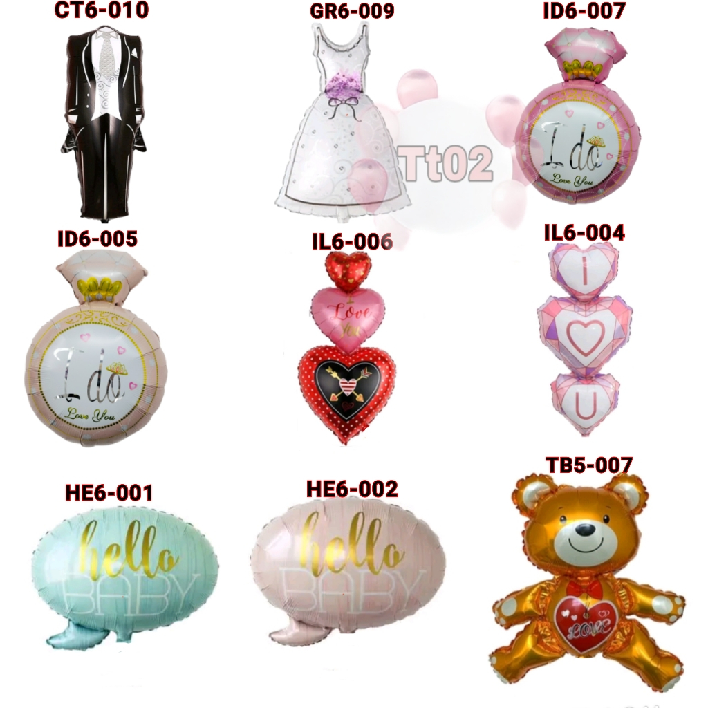 Foil Belon Bertemakan Perkahwinan / Wedding ( Full Body ) | Shopee Malaysia
