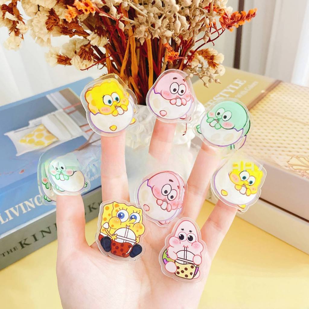 SpongeBob SquarePants Milk Tea Double-Sided Acrylic Clip | Shopee Malaysia