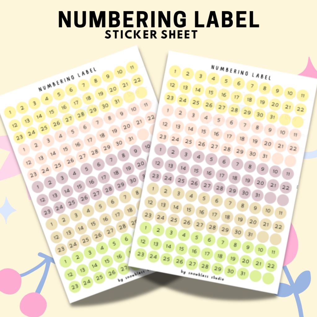 Ready stock Numbering label sticker sheet | Shopee Malaysia