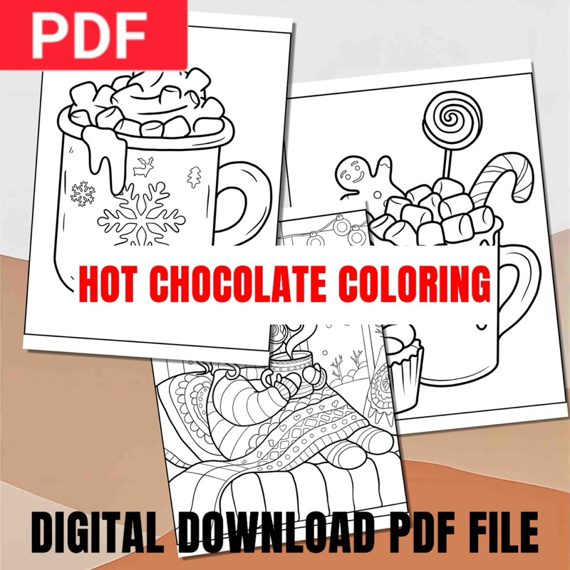 [PDF] HOT CHOCOLATE 15 PAGE colouring book adult buku mewarna kanak ...