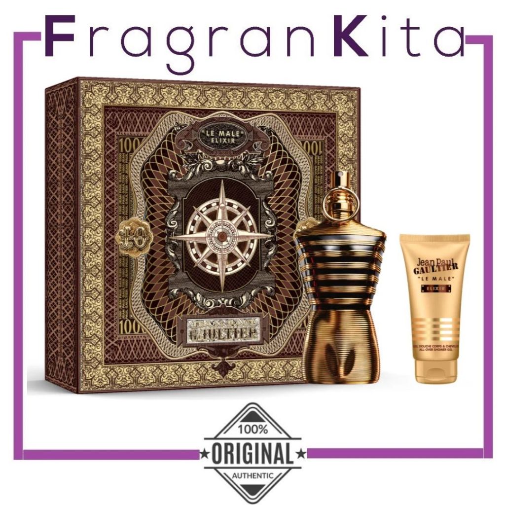 Jean Paul Gaultier Le Male Elixir GIftset (125 ml EDP + 75 ml Shower ...