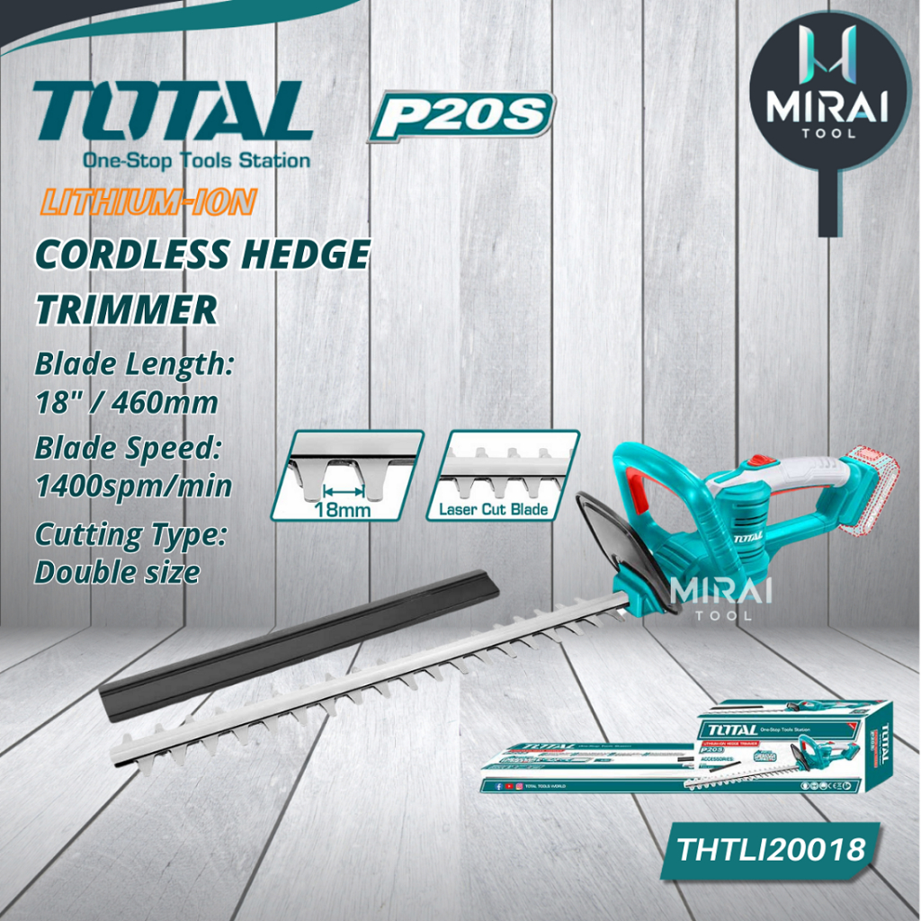 TOTAL THTLI20018 P20S 20V Li-ion Hedge Trimmer 18" (SOLO) | Shopee Malaysia