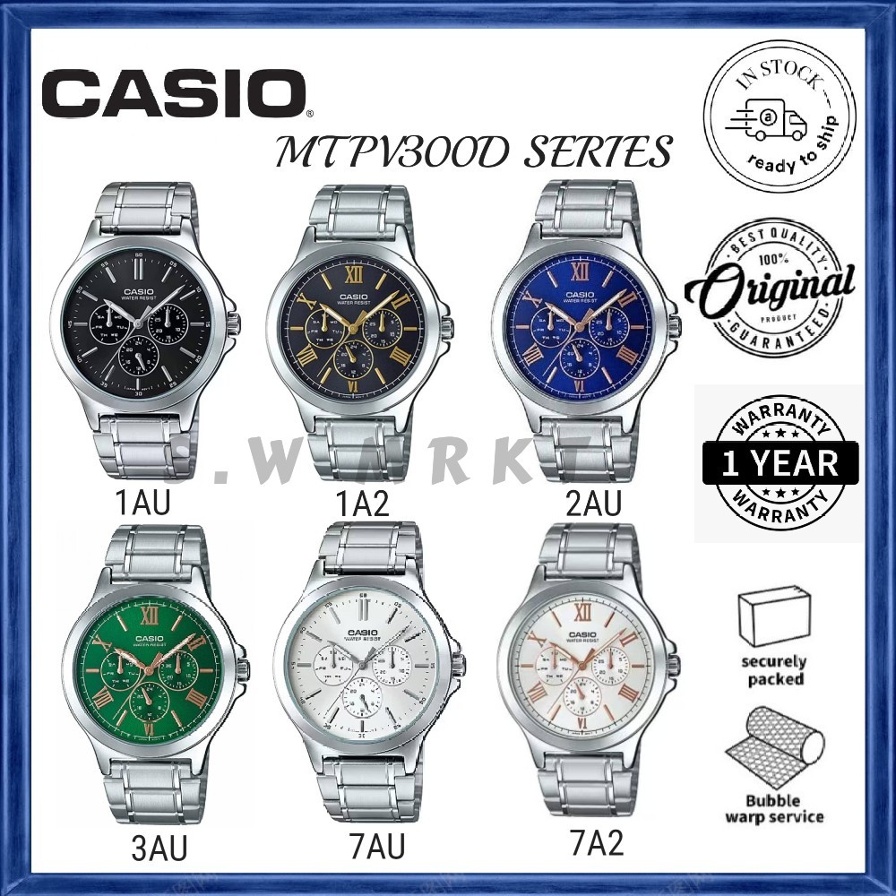 Casio MTP-V300D Series Analog chronograph Men Watches | Shopee Malaysia