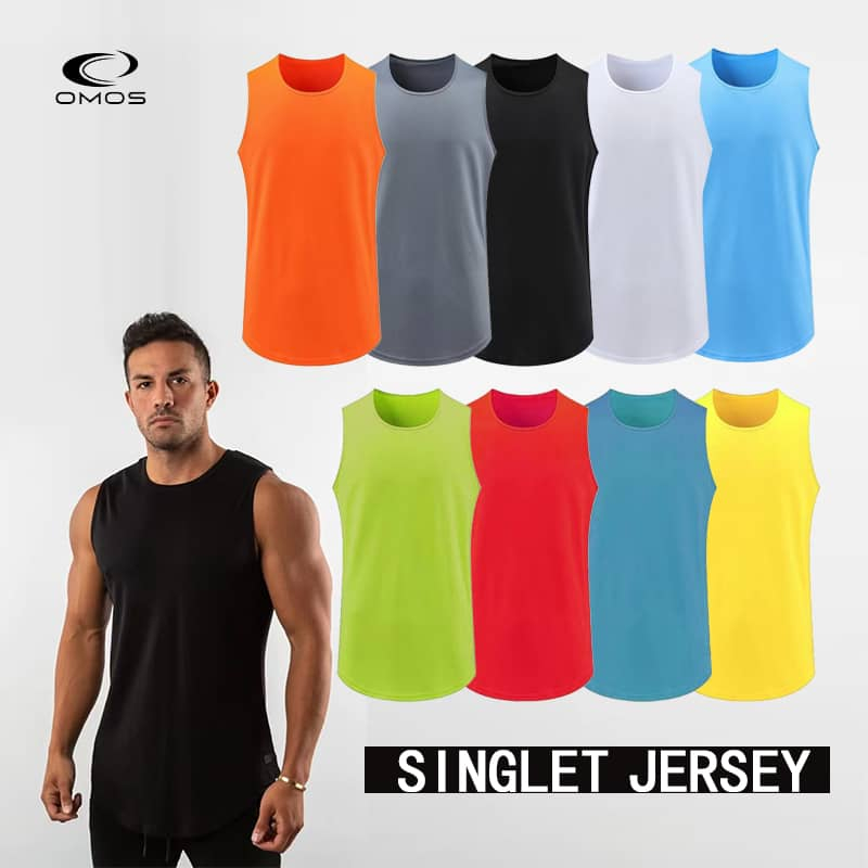 Singlet Men Jersey Round Neck T Shirt Baju Jersi Lelaki 男生运动背心 | Shopee ...