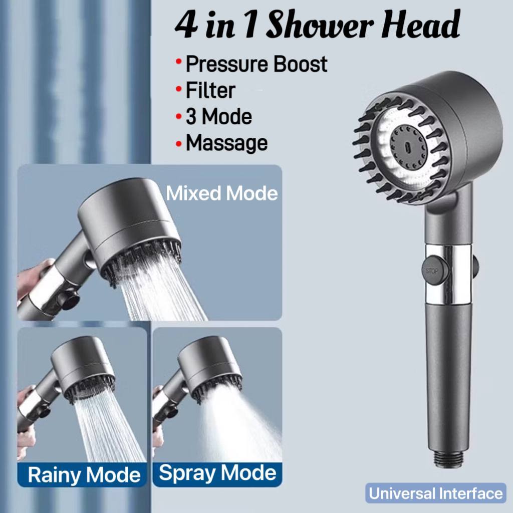 Shower head Shower set Pressurized shower Handheld shower head | Shopee ...