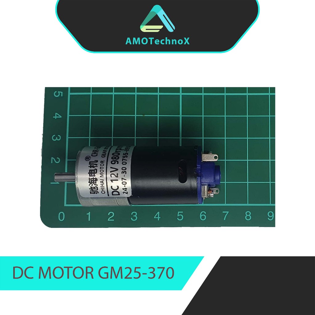 DC GEAR MOTOR BLACK GM25-370 ROBOT SUMO SOCCER FYP High Quality ...