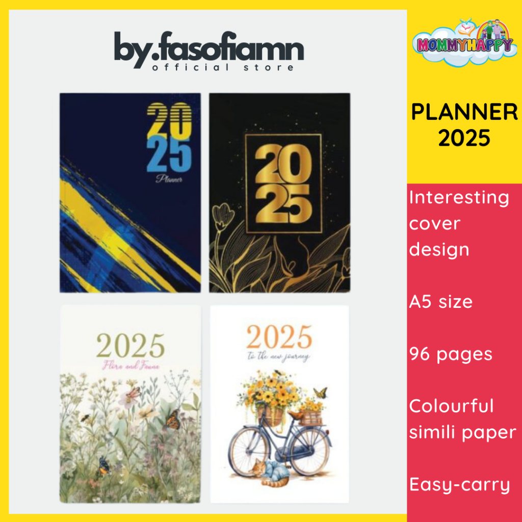 (Ready Stock) Planner 2025 Mommy Happy A5 Simili Paper Notebook ...