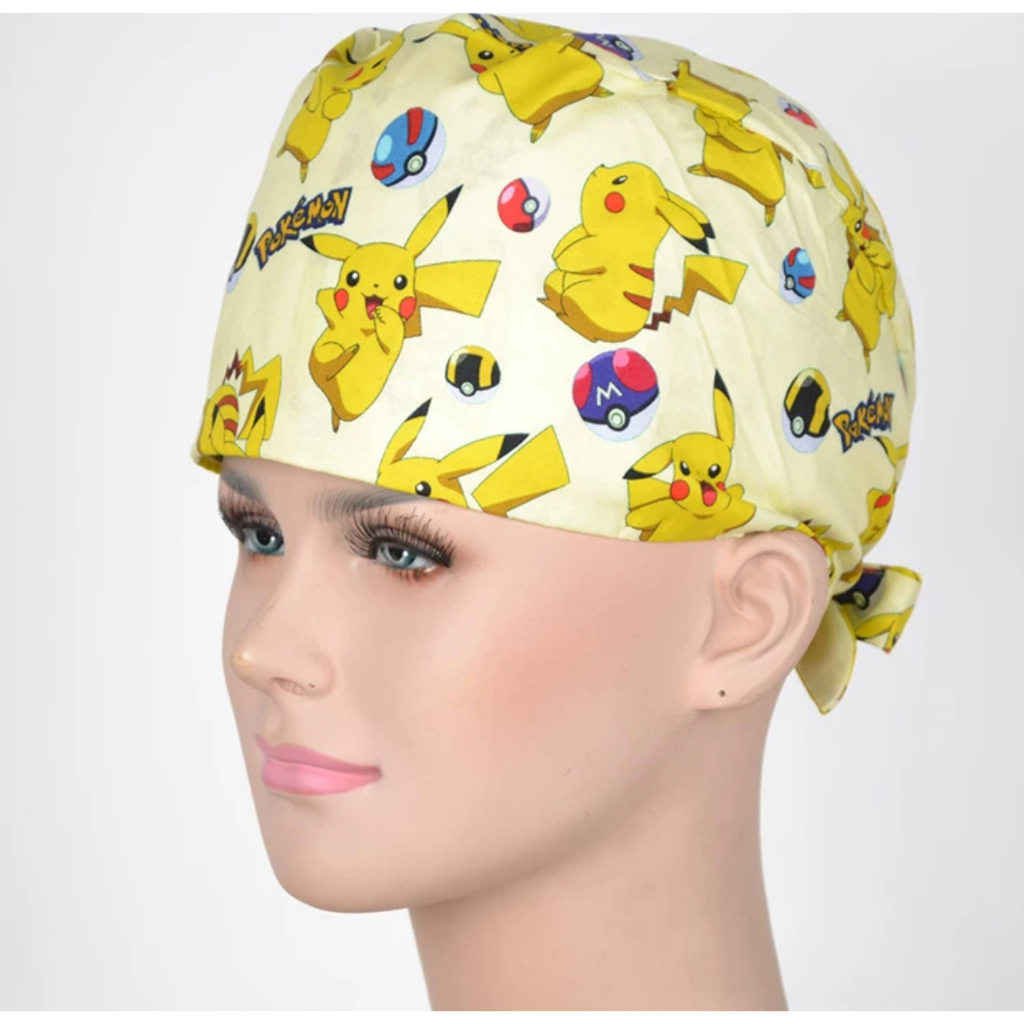 Pikachu Cotton Head Cap Surgical Cap Scrub Cap Surgeon Hat Clinic ...