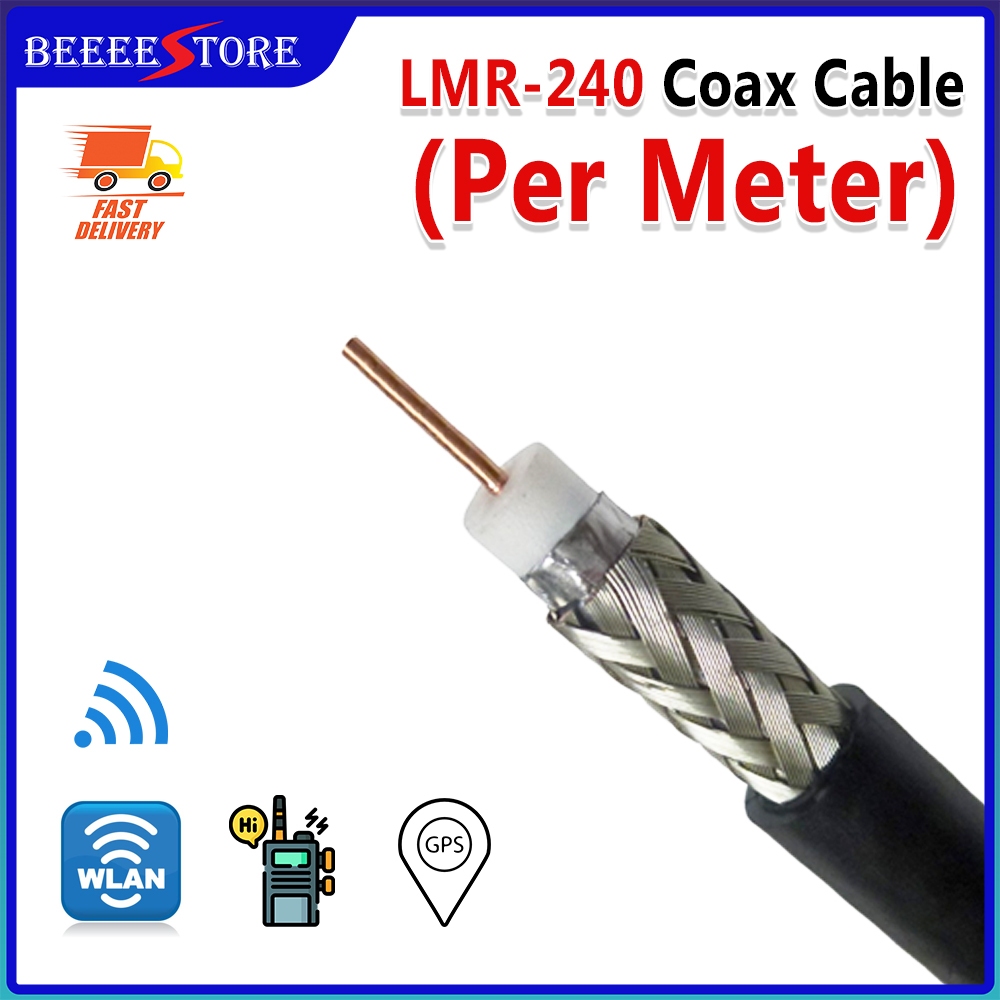 1 METER - ( LMR240 ) LOW LOSS LMR-240 Coaxial Cable FOR REPEATER ...