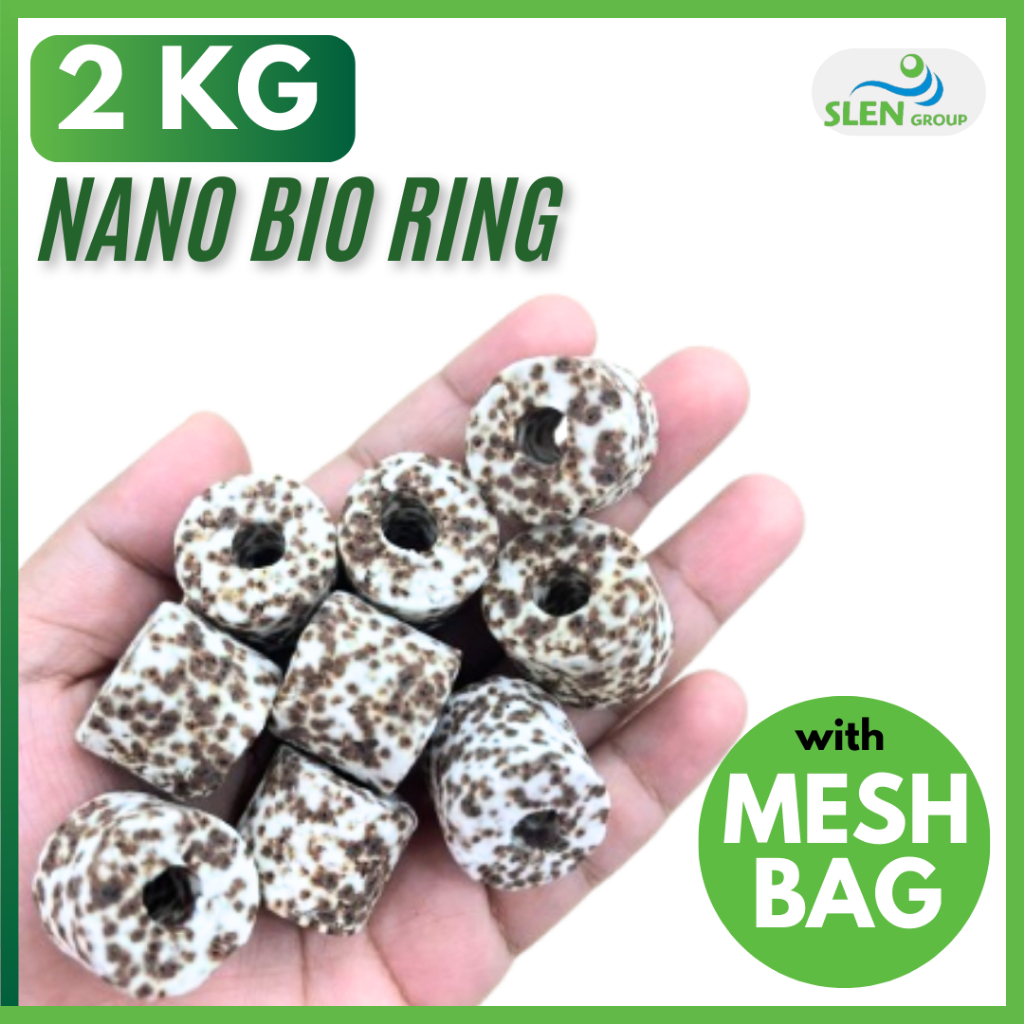 SLEN 2KG Aquarium Bio Ring Nano Ceramic Bio Ring Media Filter For ...