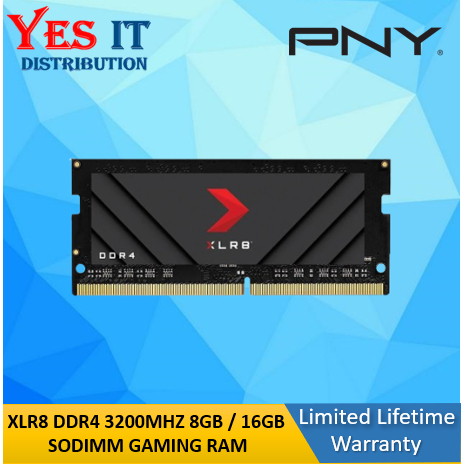 PNY XLR8 GAMING DDR4 3200MHz CL22 SODIMM LAPTOP NOTEBOOK RAM (8GB ...