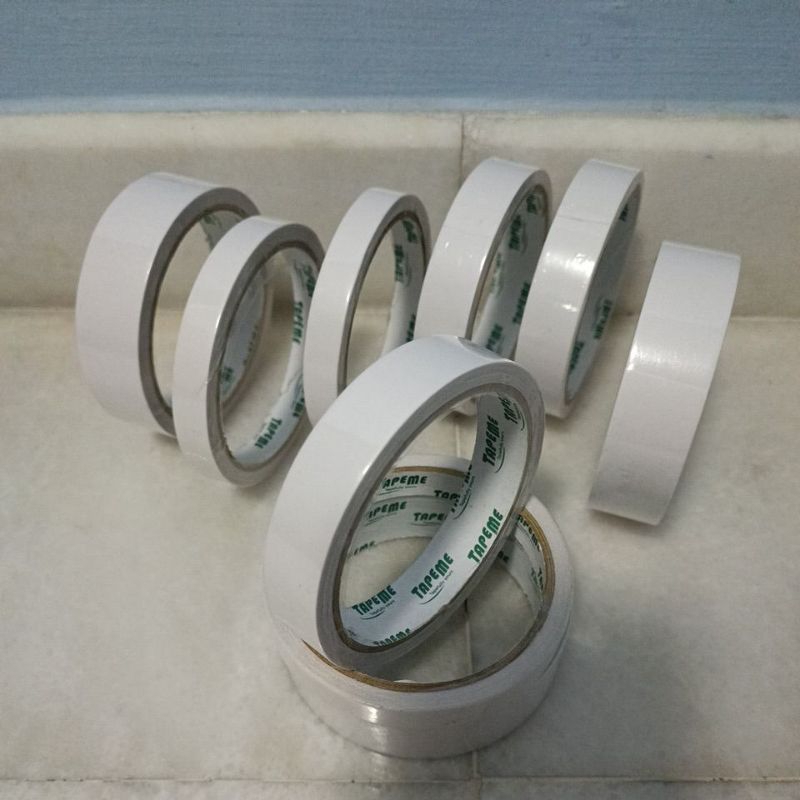 DOUBLE SIDED TISSUE TAPE 12MM 18MM 24MM X 10Y TAPEME BRAND | Shopee ...