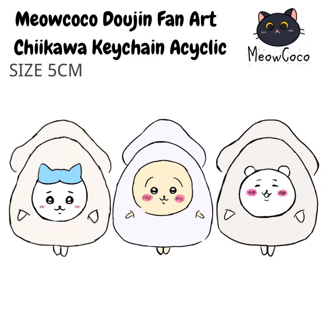 【Meow Coco】Doujin Fan Art Chiikawa 吉伊卡哇鱿鱼装 钥匙圈 挂件 同人作品 周边 | Shopee Malaysia