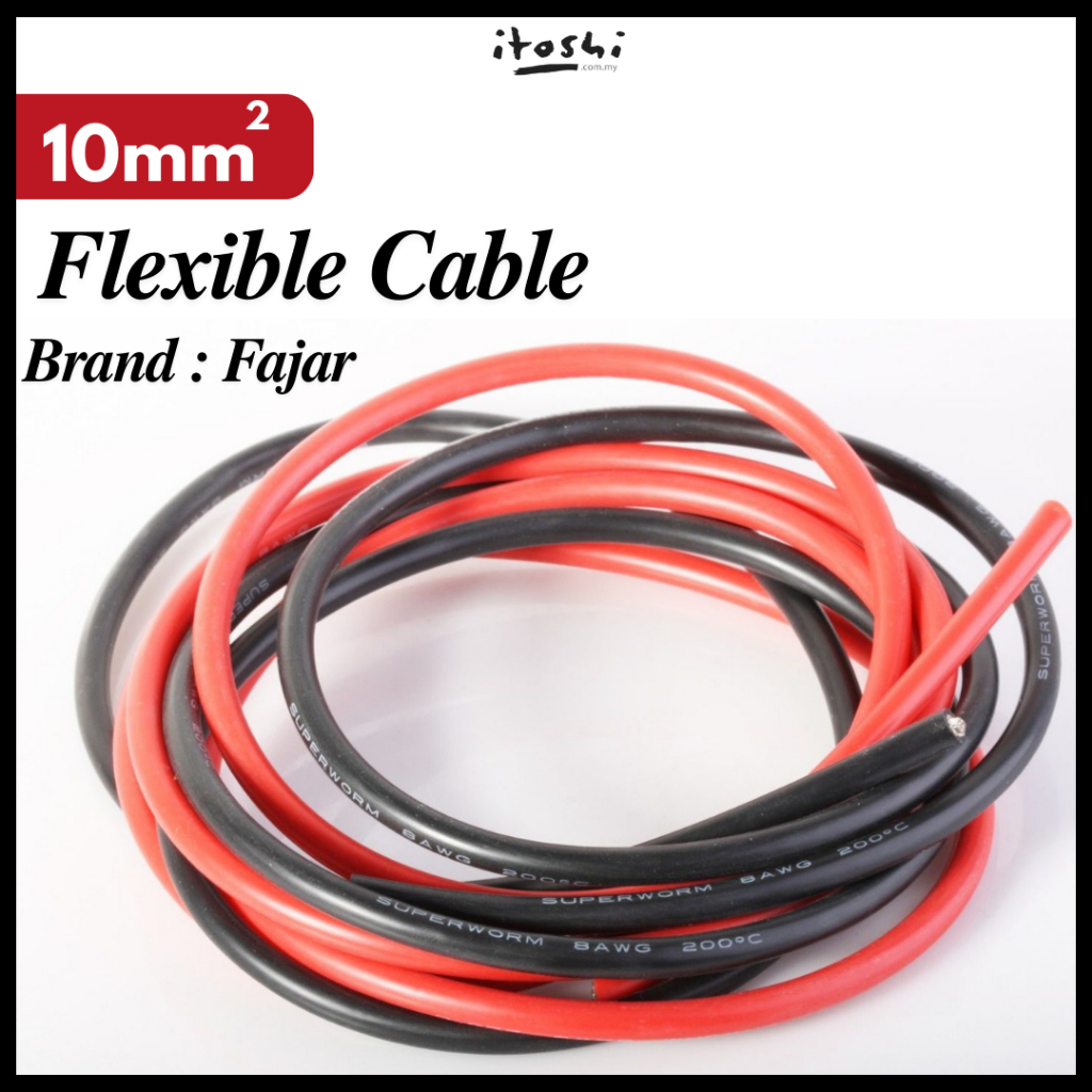 ITOSHI 10mm2 1 Meter Battery Cable / DC Cable Flexible Wire Battery ...