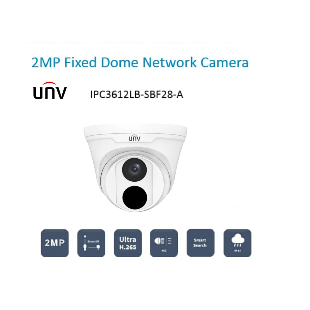 Uniview UNV IPC3612LB-SF28-A 2MP Fixed Dome Network Camera - UNV CCTV Camera | Shopee Malaysia