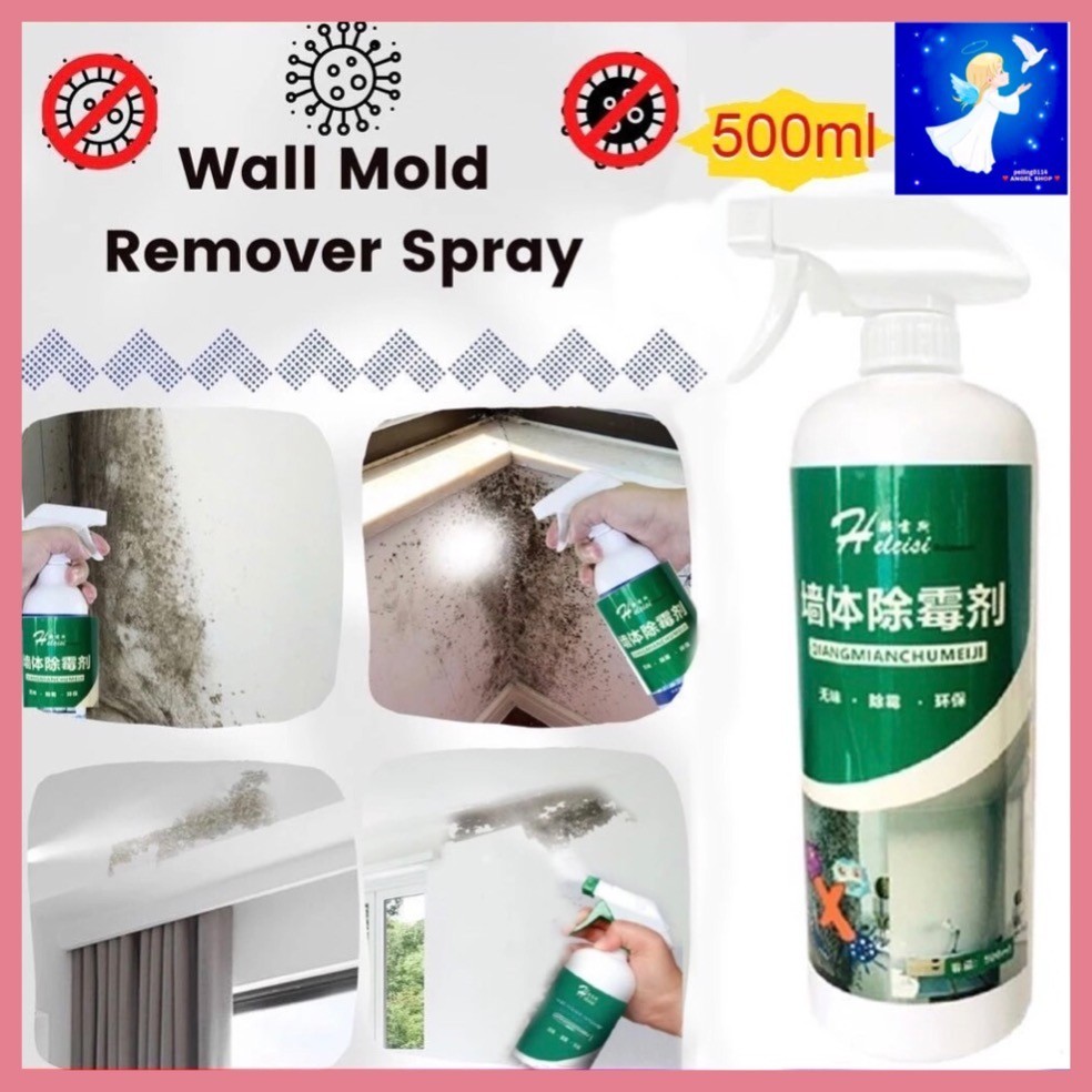 500ML Wall Mold Mildew Remover Spray Spot Cleaner Anti-Mold Removal ...