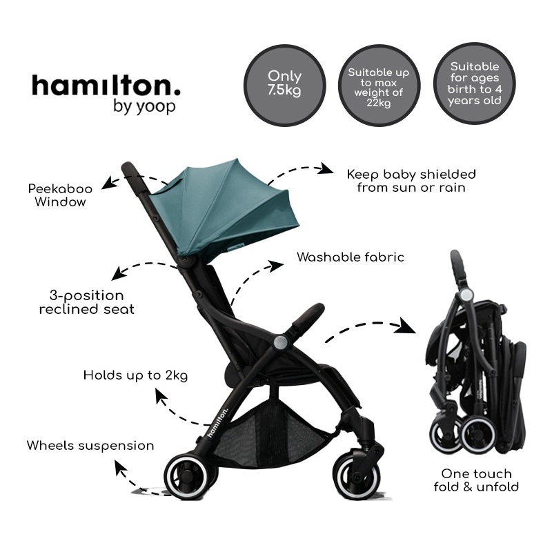 Hamilton S1 Plus Stroller Travel System baby stroller Magicfold ...