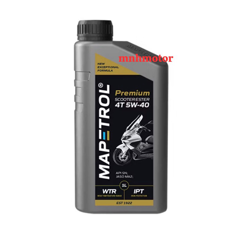 MAPETROL PREMIUM SCOOTER ESTER 4T 5W40 10W40 ENGINE OIL EUROPE 1L | Shopee Malaysia