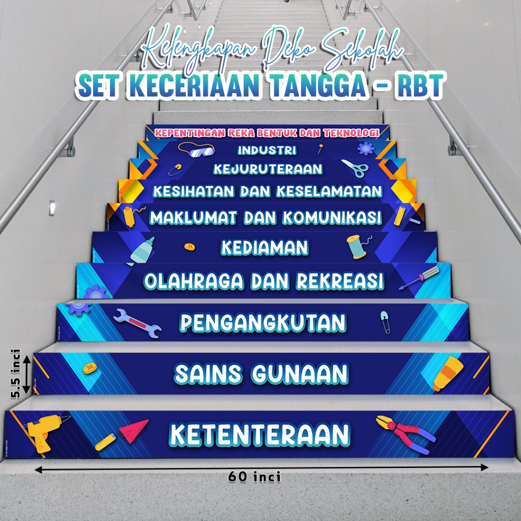 🌼1 DAY SHIP🌼 Banner Hiasan Tangga (Reka Bentuk Teknologi) RBT Sekolah ...