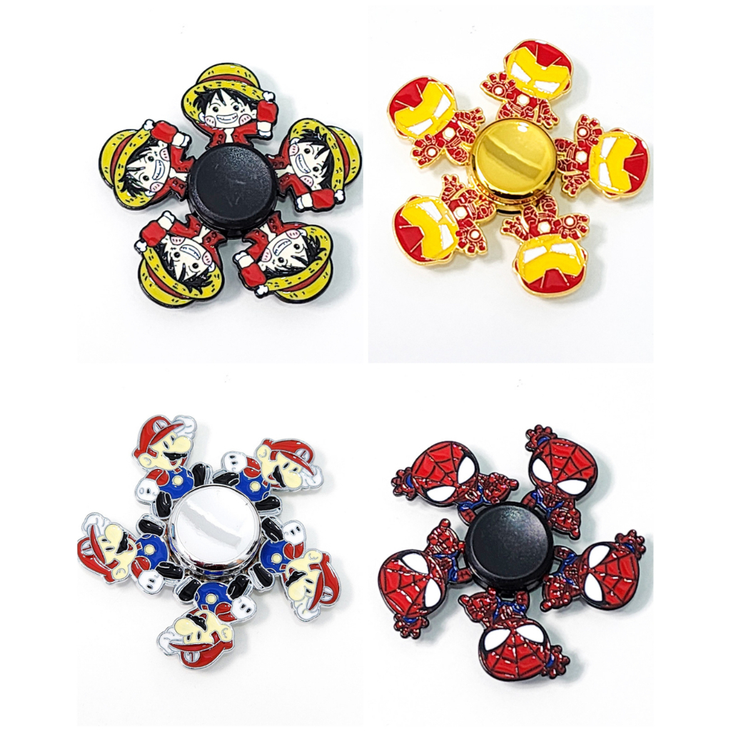 Cartoon Metal spinner toy Fidget Spinner Kartun Marvel Lokso Ultraman ...