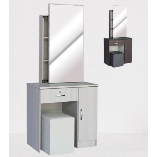 White / Walnut Dressing Table With Storage Meja Solek | Shopee Malaysia