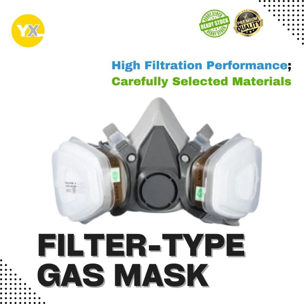 KN95 6200 Head-mounted mask respirator for spray painting, pesticides ...