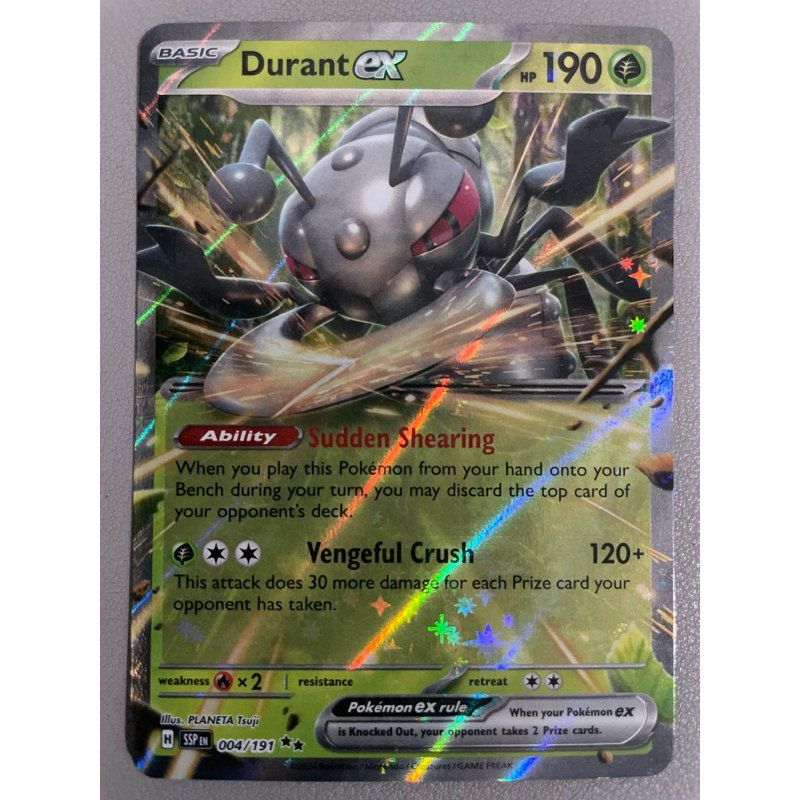 Pokemon PTCG SV08 Surging Sparks - 004/191 Durant ex (Ultra Rare ...