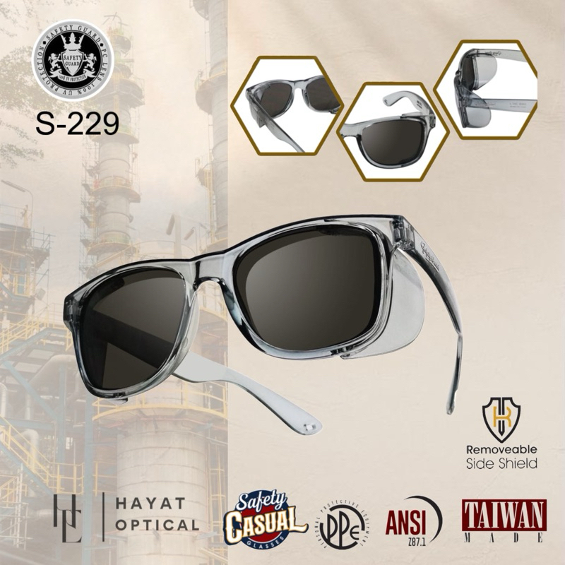 S-229 SAFETY GUARD SAFETY GLASSES/ EYE PROTECTION Side Shield ...