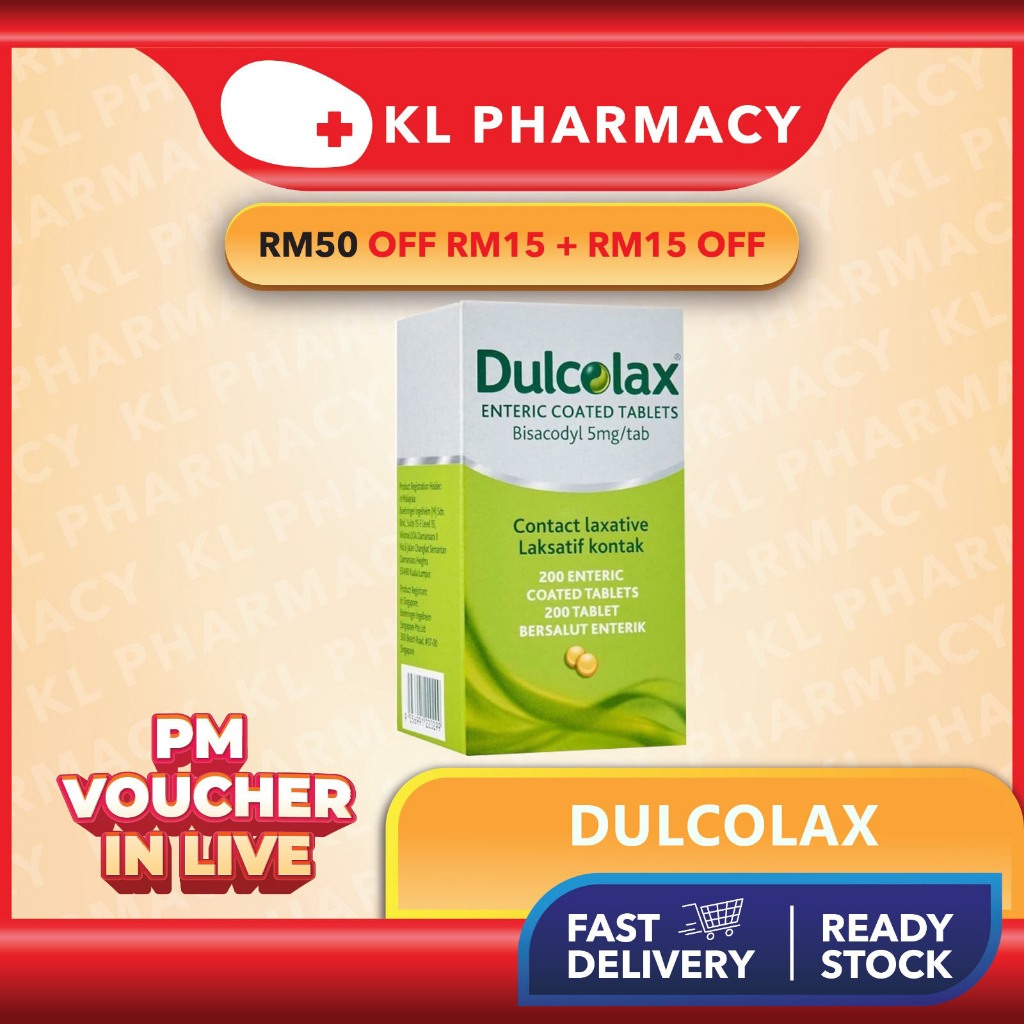 (EXP1/2028) Dulcolax Bisacodyl 5mg Enteric Coated Tablet 200's | Shopee ...