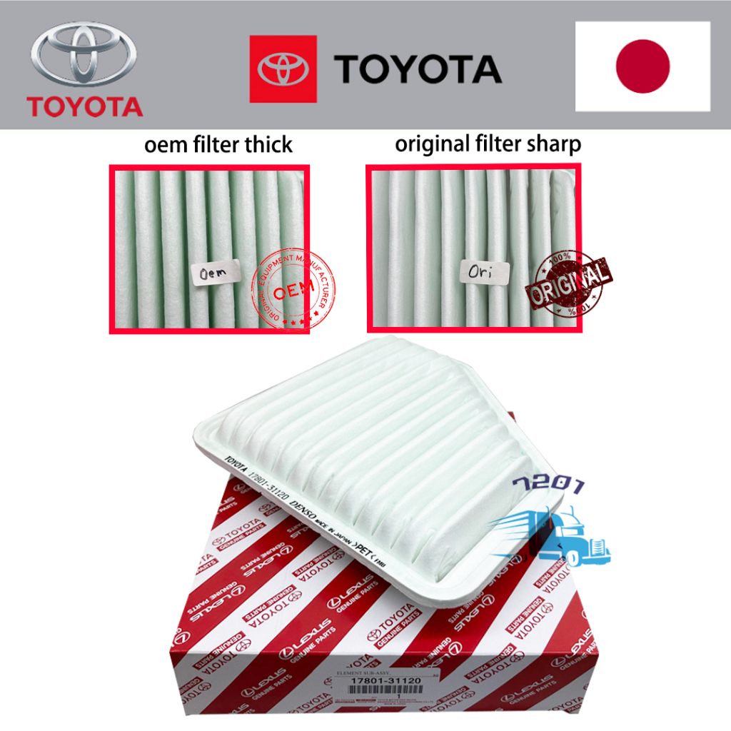 TOYOTA 31120 AIR FILTER, Vellfire ANH20/ Alphard ANH20/ Lexus ES350 ...