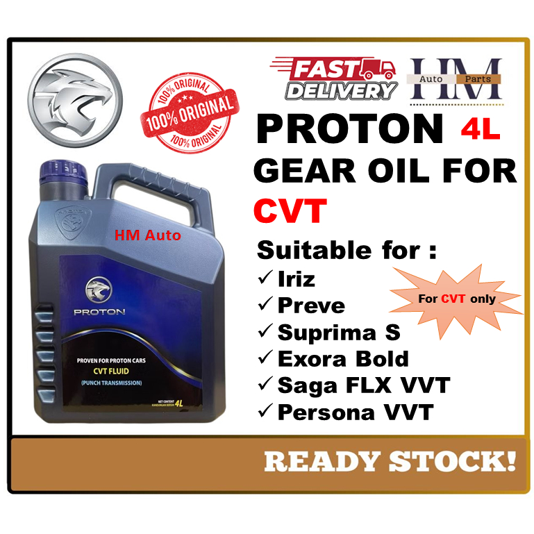 100% Proton Genuine CVT Automatic Transmission Gear Oil For CVT (4L ...