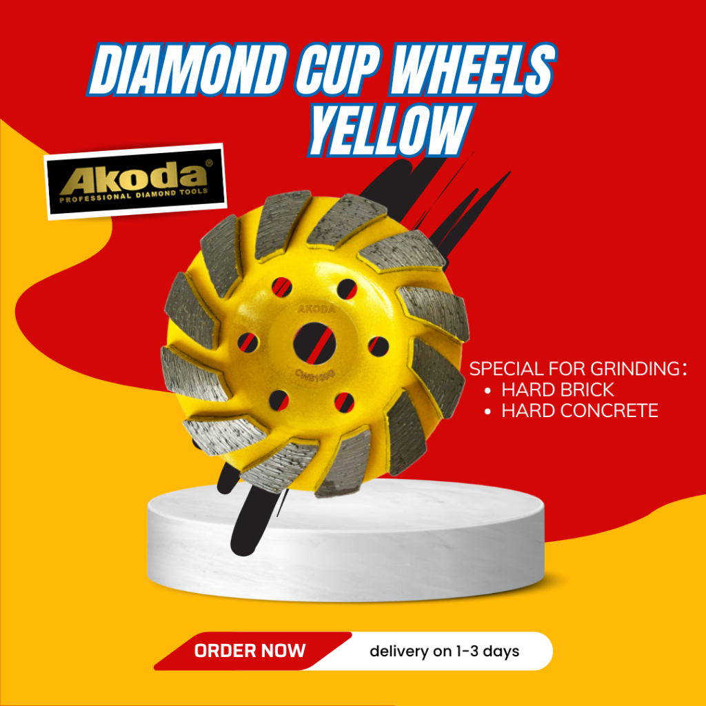 4" AKODA DIAMOND CUP WHEELS 100 YELLOW | Shopee Malaysia