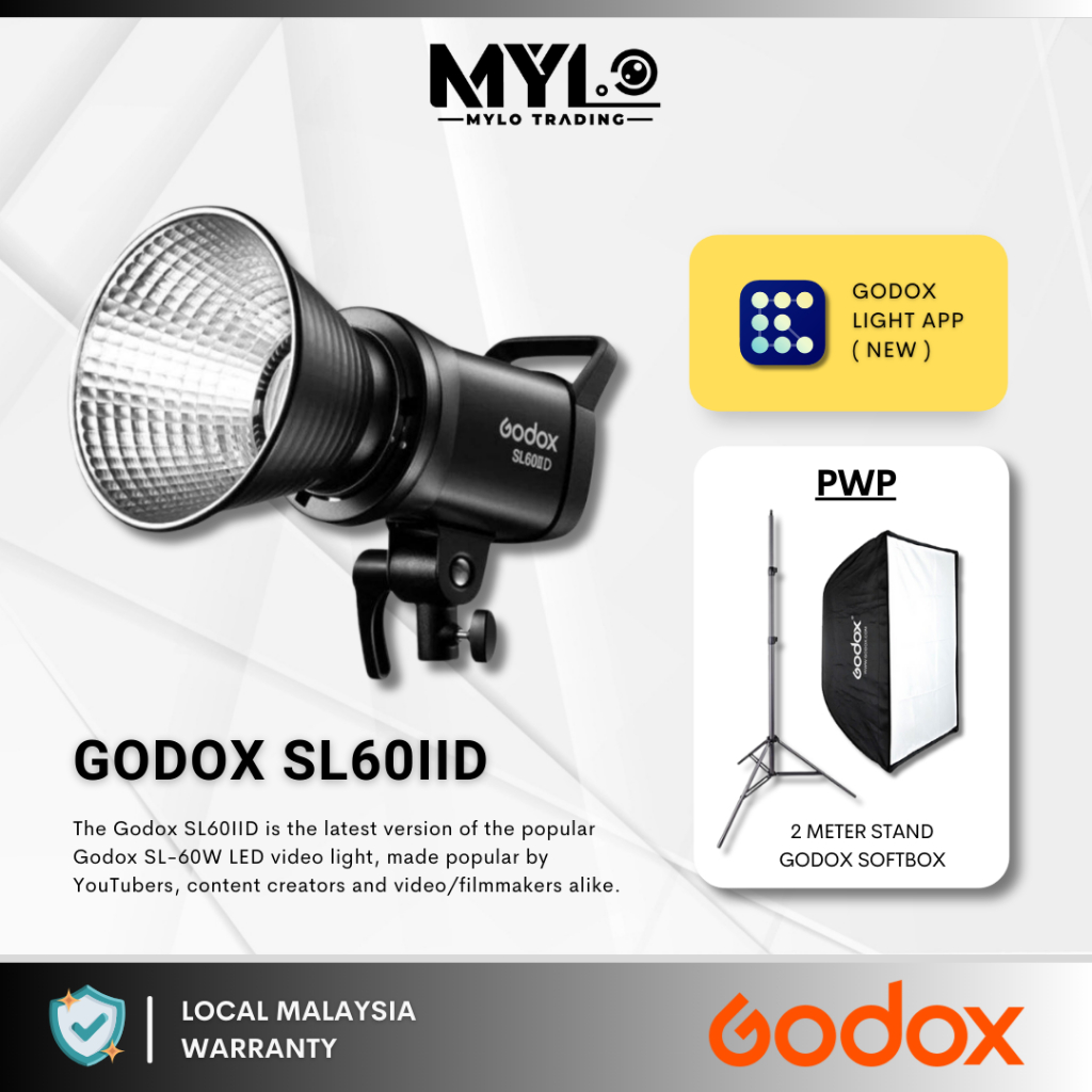 Godox SL-60W SL60W SL60IID SL60 II D LED Video Light - White Version ...