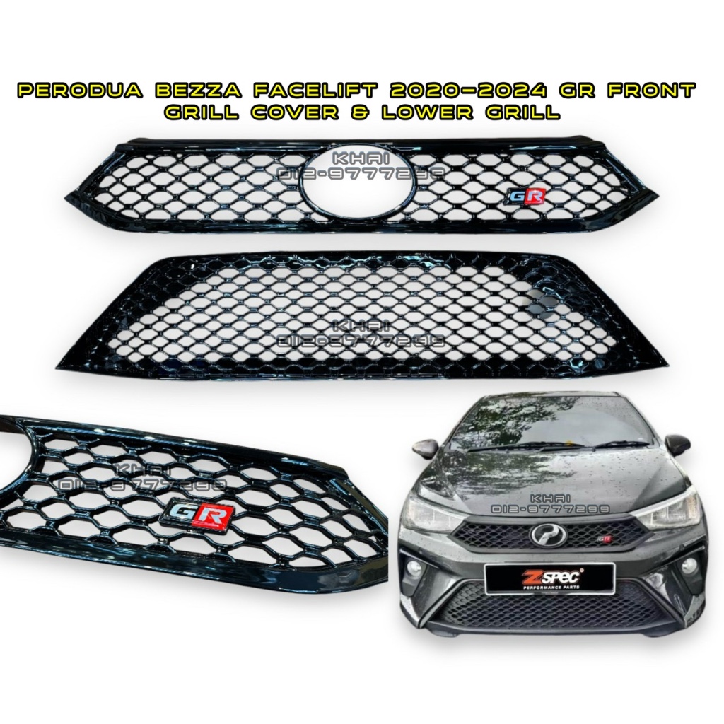 Perodua Bezza Facelift 2020-2024 GR Front Grill Grille Cover & Lower ...