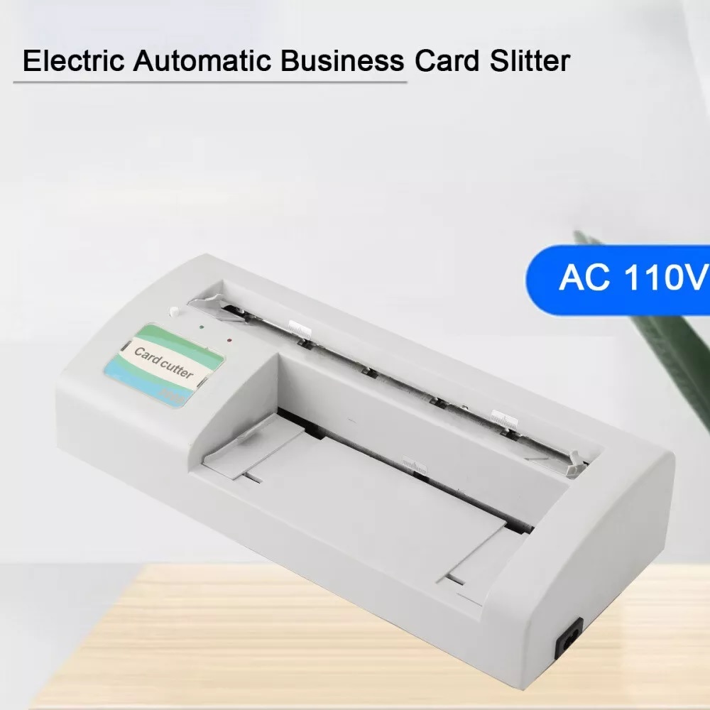 110V Electric Business Card Slitting Machine Automatic Name Card Cutter ...