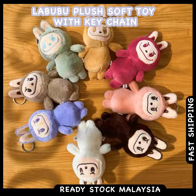 Labubu The Monsters Plush Soft Toy with Key Chain Cute Doll Toys for ...