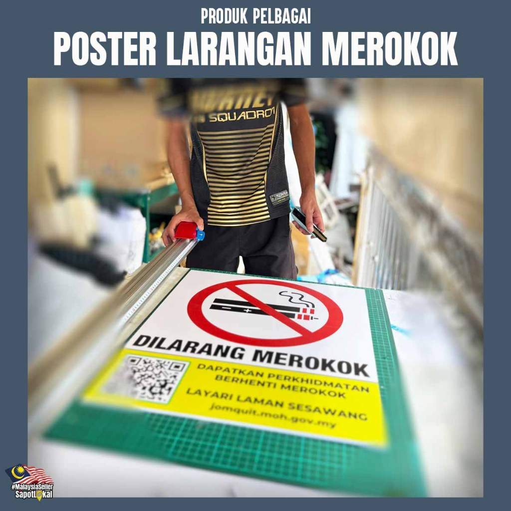 Poster LARANGAN MEROKOK / Papan Tanda / Signboard No Smoking No Vaping ...
