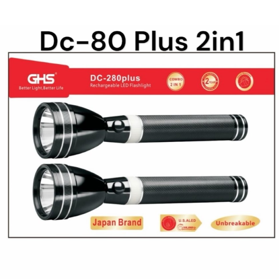 GHS DC80 Plus 2in1 Original Japan Torch Light Long Range New Version ...