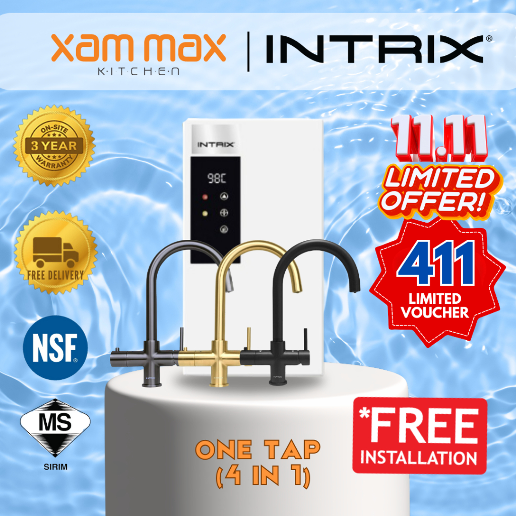 [11.11 SPECIAL VOUCHER] INTRIX One Tap (4 IN 1) Drinking Water Purifier ...